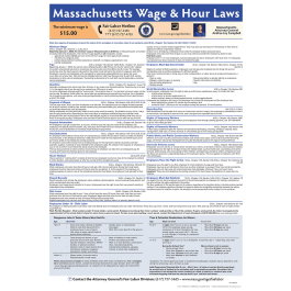 2026 Massachusetts Minimum Wage Poster Only @ $10.95